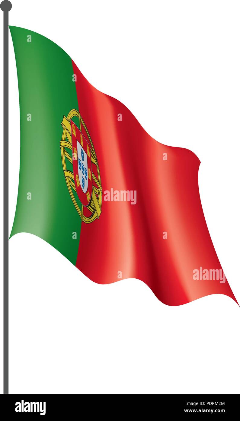 Portugal flag, vector illustration on a white background Stock Vector ...