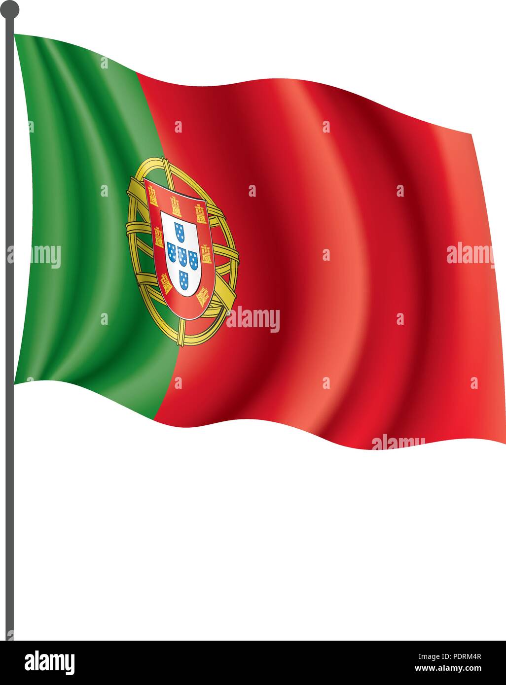 Portugal flag, vector illustration on a white background Stock Vector ...