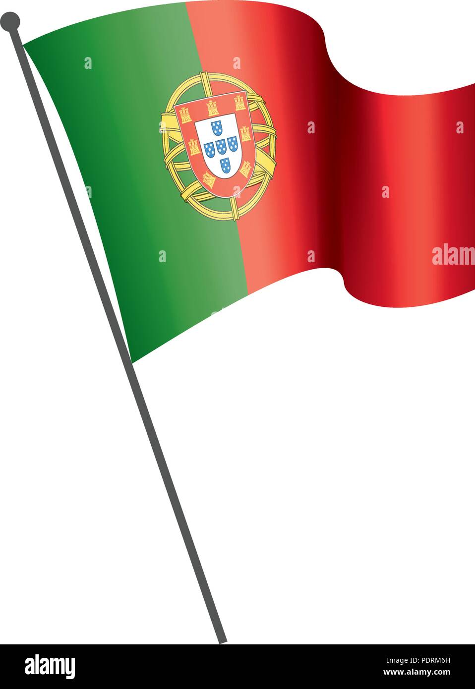 Portugal flag, vector illustration on a white background Stock Vector ...