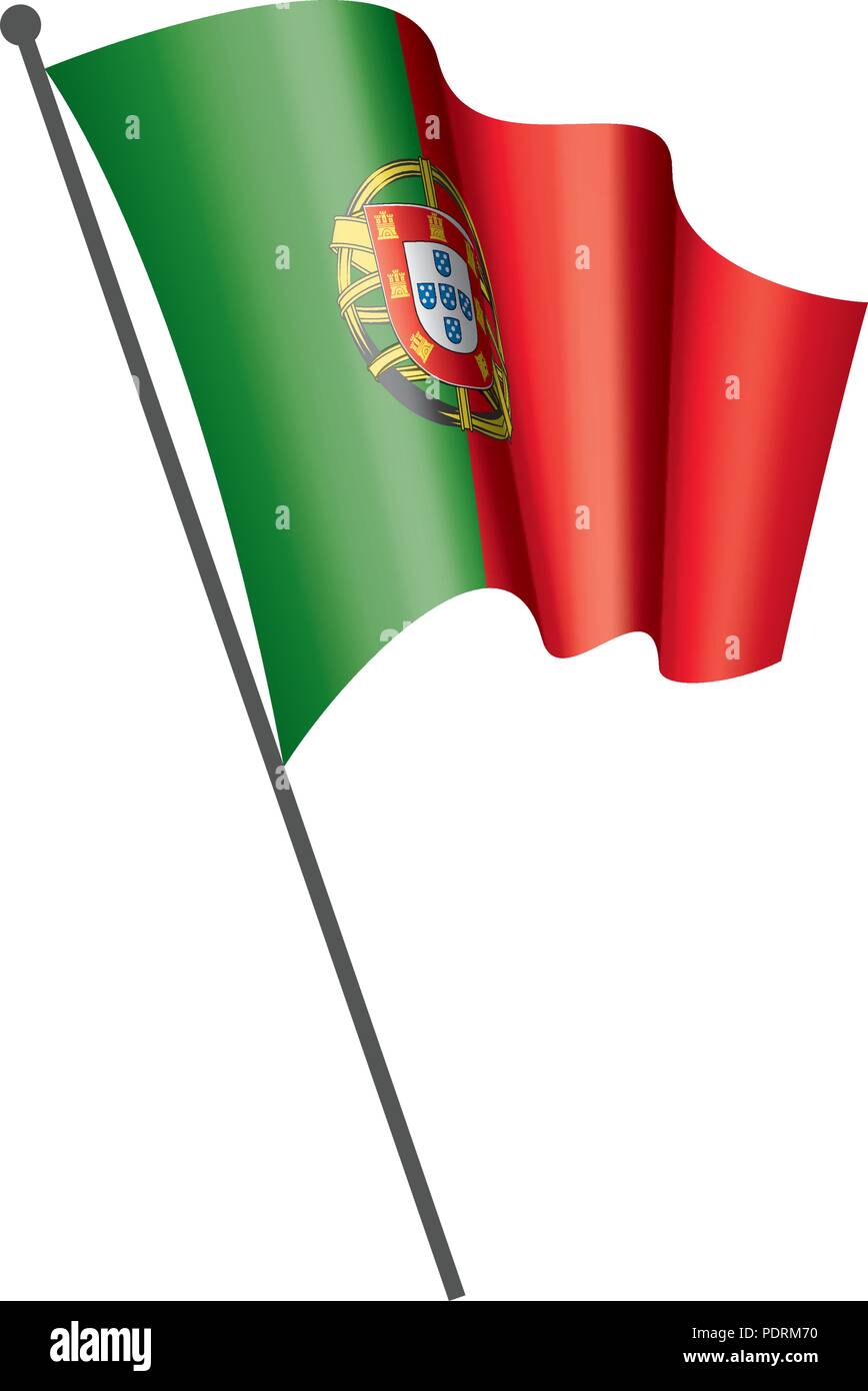 Portugal flag, vector illustration on a white background Stock Vector ...