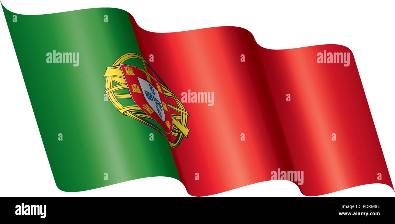 Portugal flag, vector illustration on a white background Stock Vector ...
