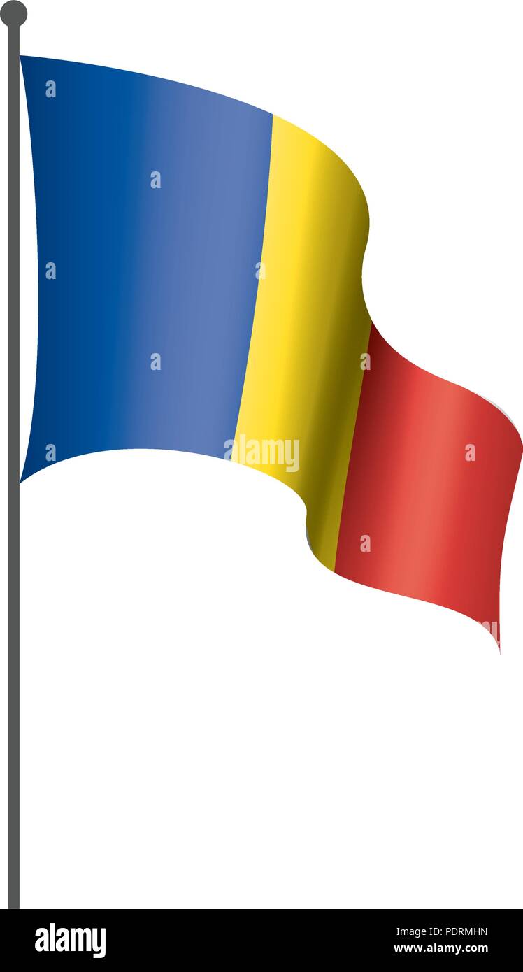 Romania flag, vector illustration on a white background Stock Vector ...