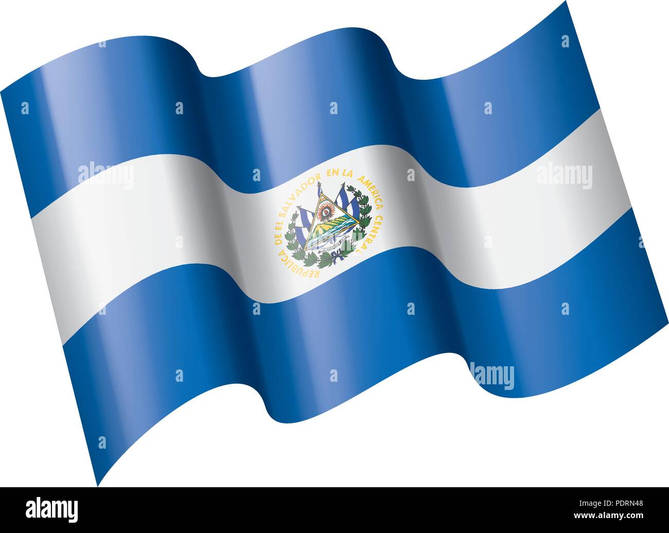 Salvador flag, vector illustration on a white background Stock Vector ...