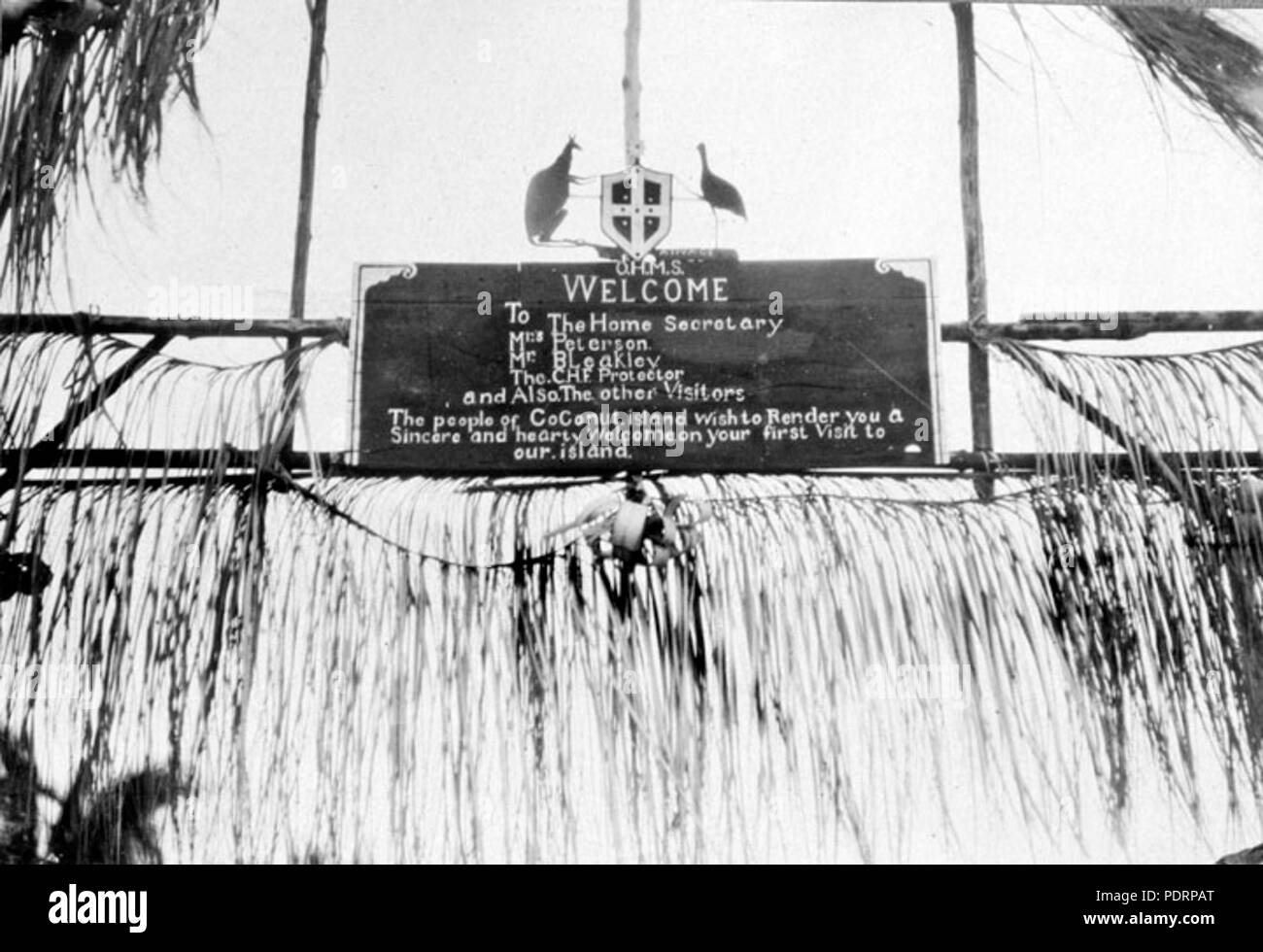 120 Queensland State Archives 5772 Welcome sign for Hon J C Peterson ...
