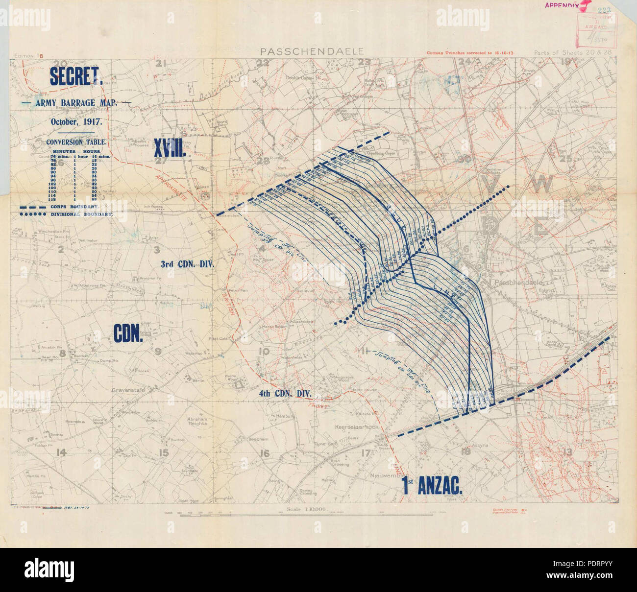 129 Second Battle of Passchendaele - Second Stage (October 30) Barrage ...