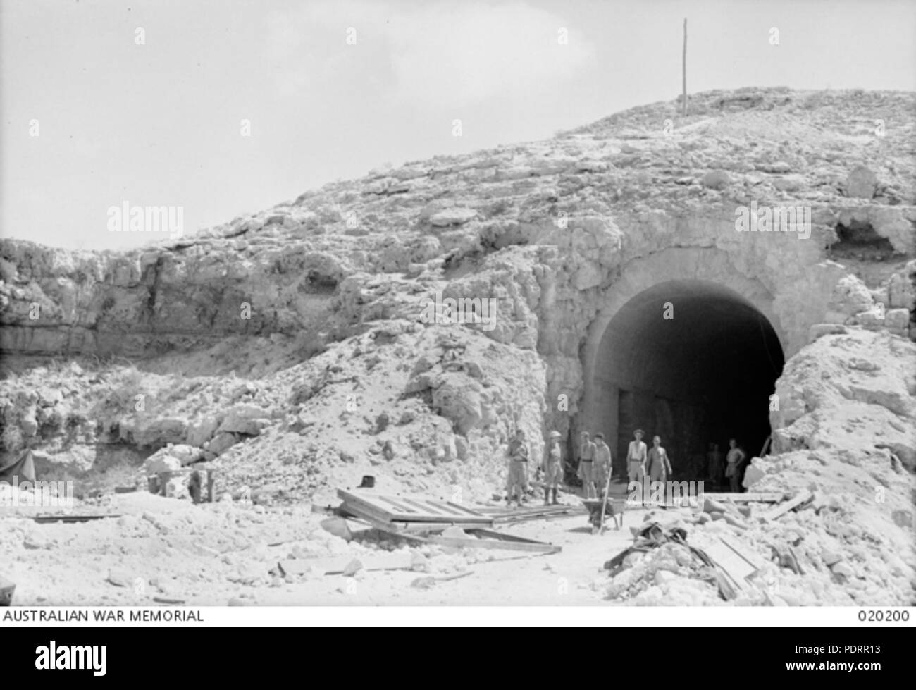 129 Senussi Cave narrow gauge railway near Tobruk, Libya, AWM No 020200 ...