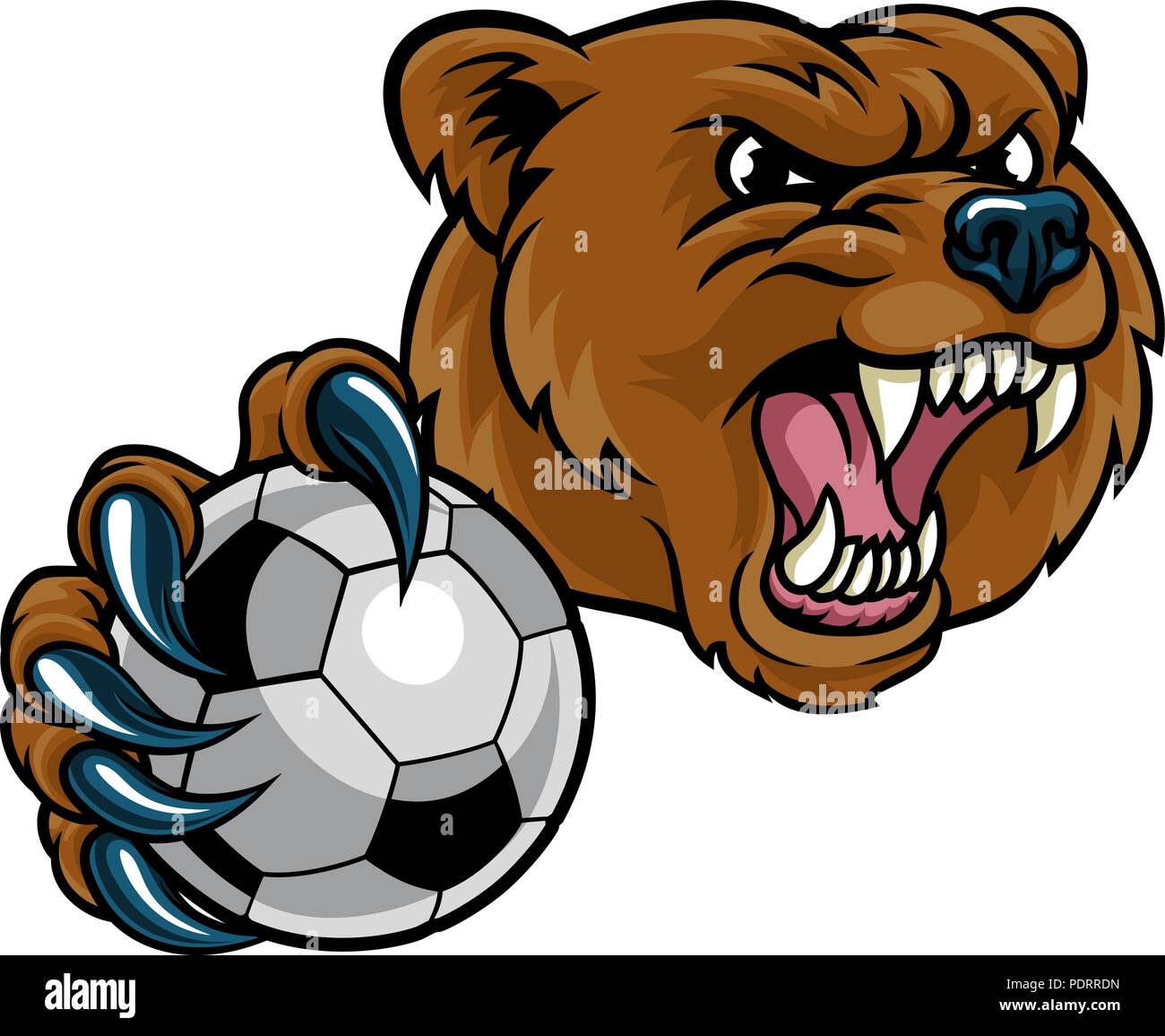 Bear Holding Soccer Ball Stock Vector Image & Art - Alamy