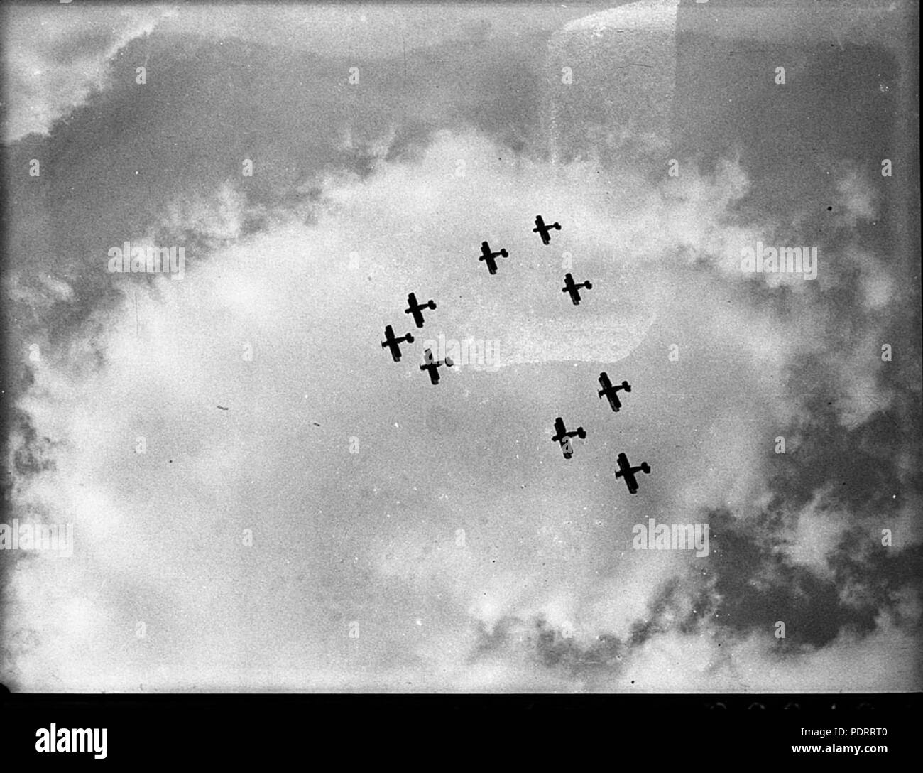 Nine aircraft formation Black and White Stock Photos & Images - Alamy