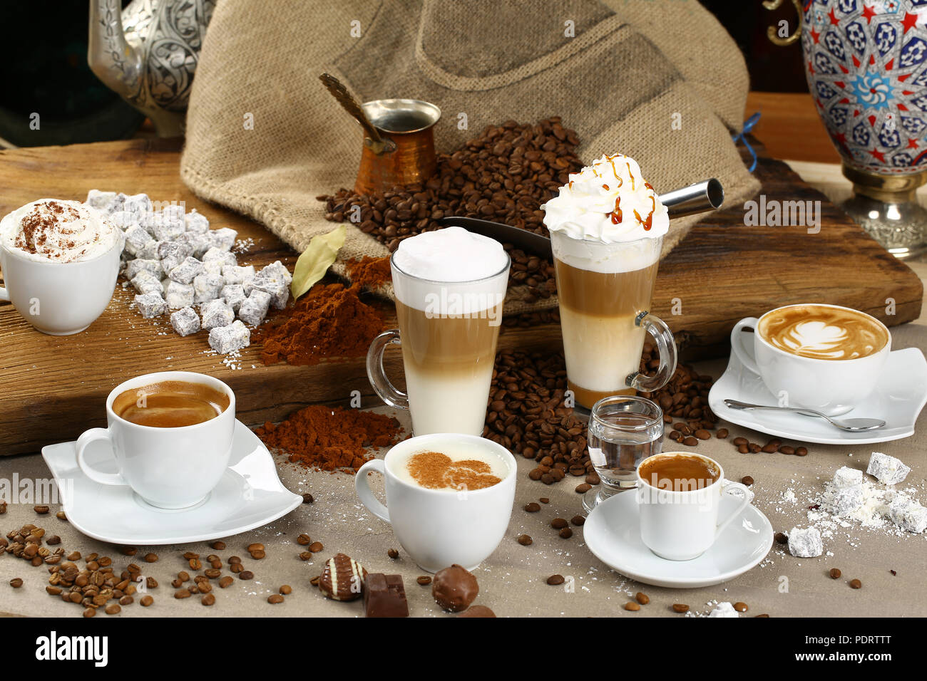 Variety of coffee hi-res stock photography and images - Alamy