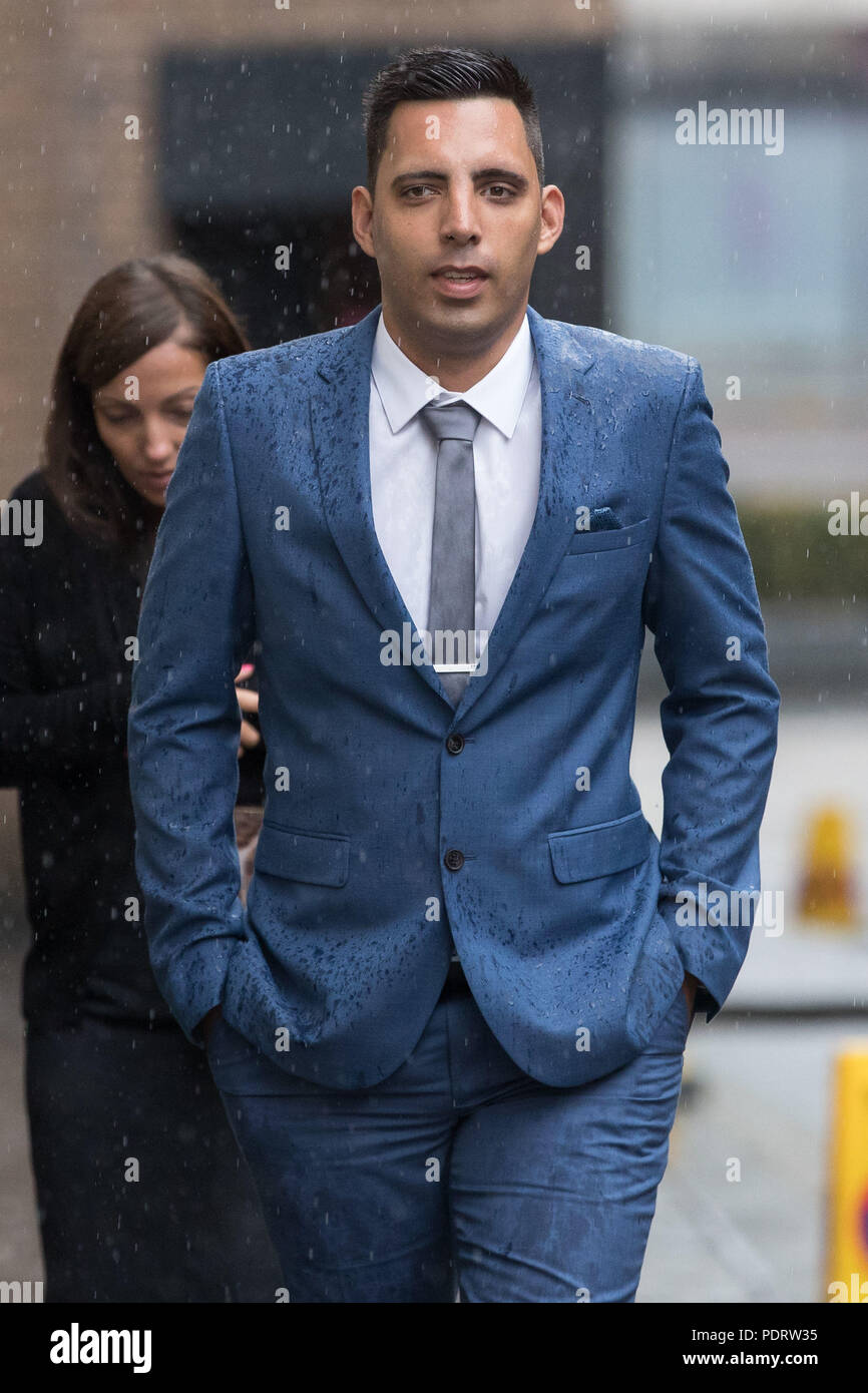 Ryan Ali arrives at Bristol Crown Court accused of affray where he ...