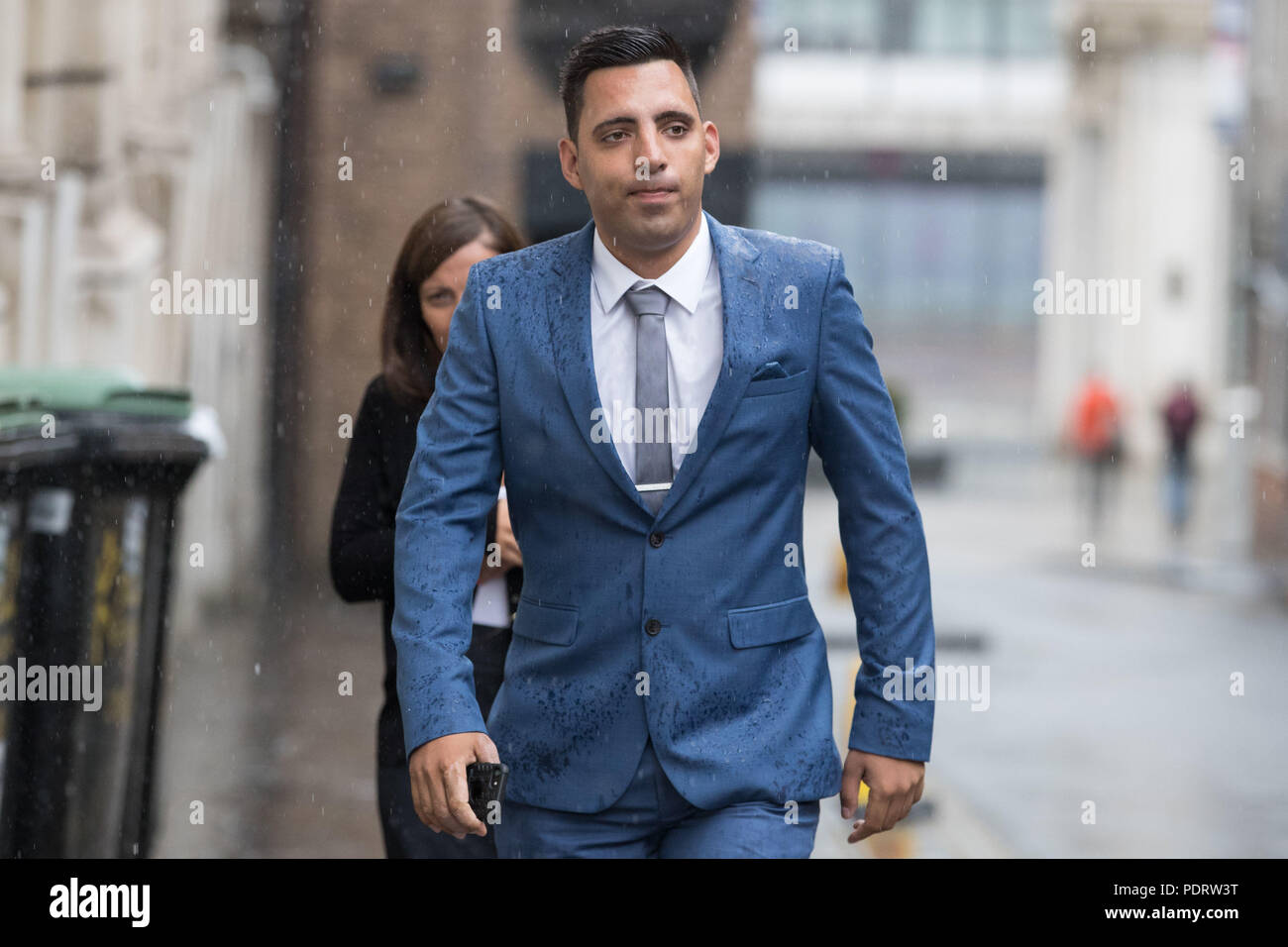 Ryan Ali arrives at Bristol Crown Court accused of affray where he ...