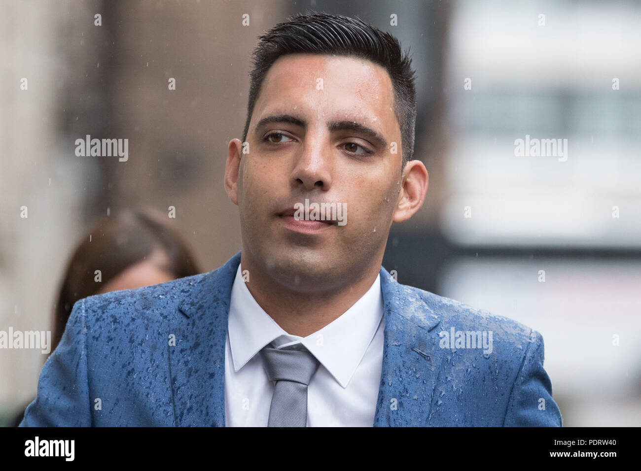 Ryan Ali arrives at Bristol Crown Court accused of affray where he ...