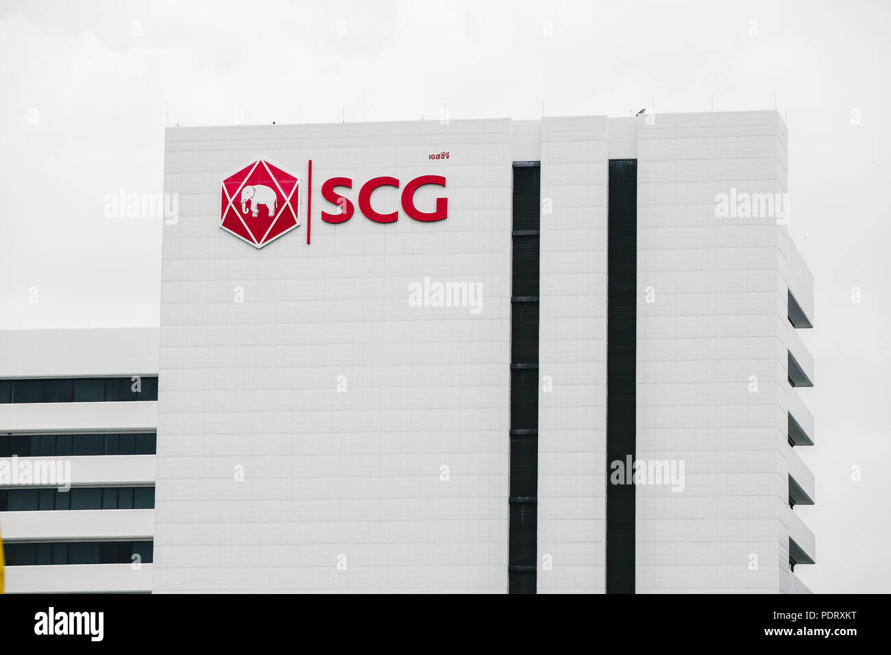BANGKOK, THAILAND- JULY 25 2018: The Siam Cement Group (SCG) office ...