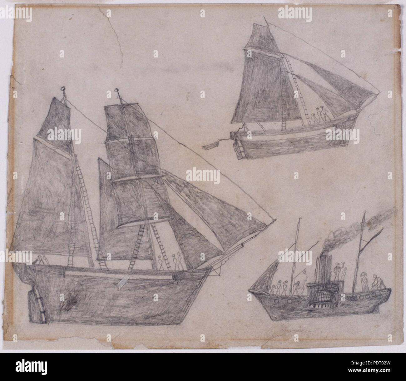 180 SLNSW 799110 17 Ships pencil drawing by Mickie 1875 Stock Photo - Alamy