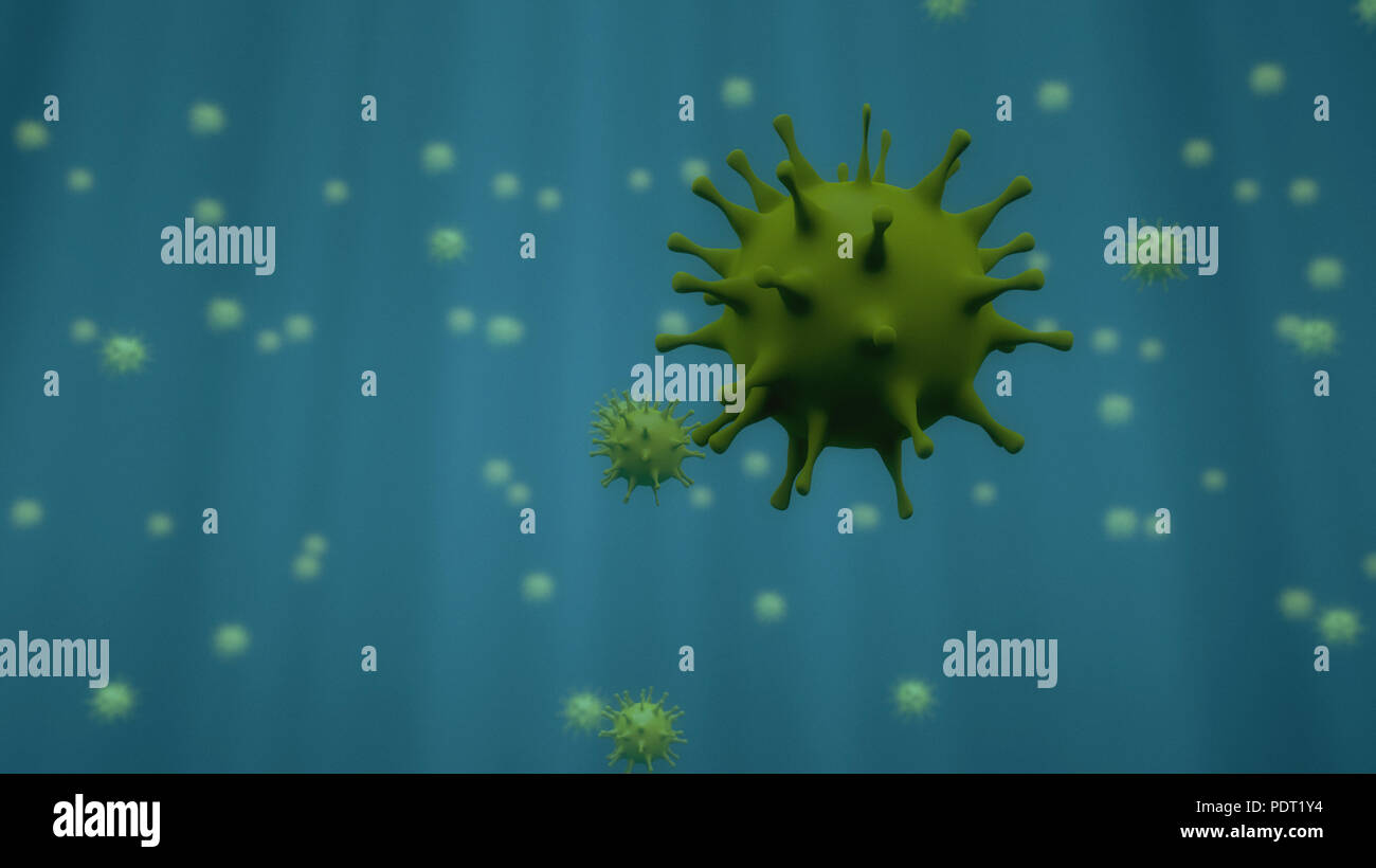 3d virus concept illustration Stock Photo - Alamy