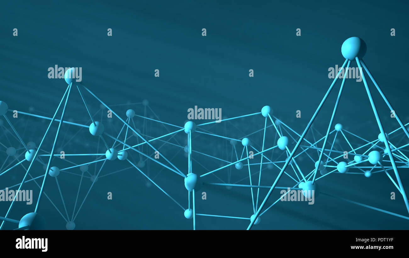 Structure 3d rendering connection and particles Stock Photo - Alamy