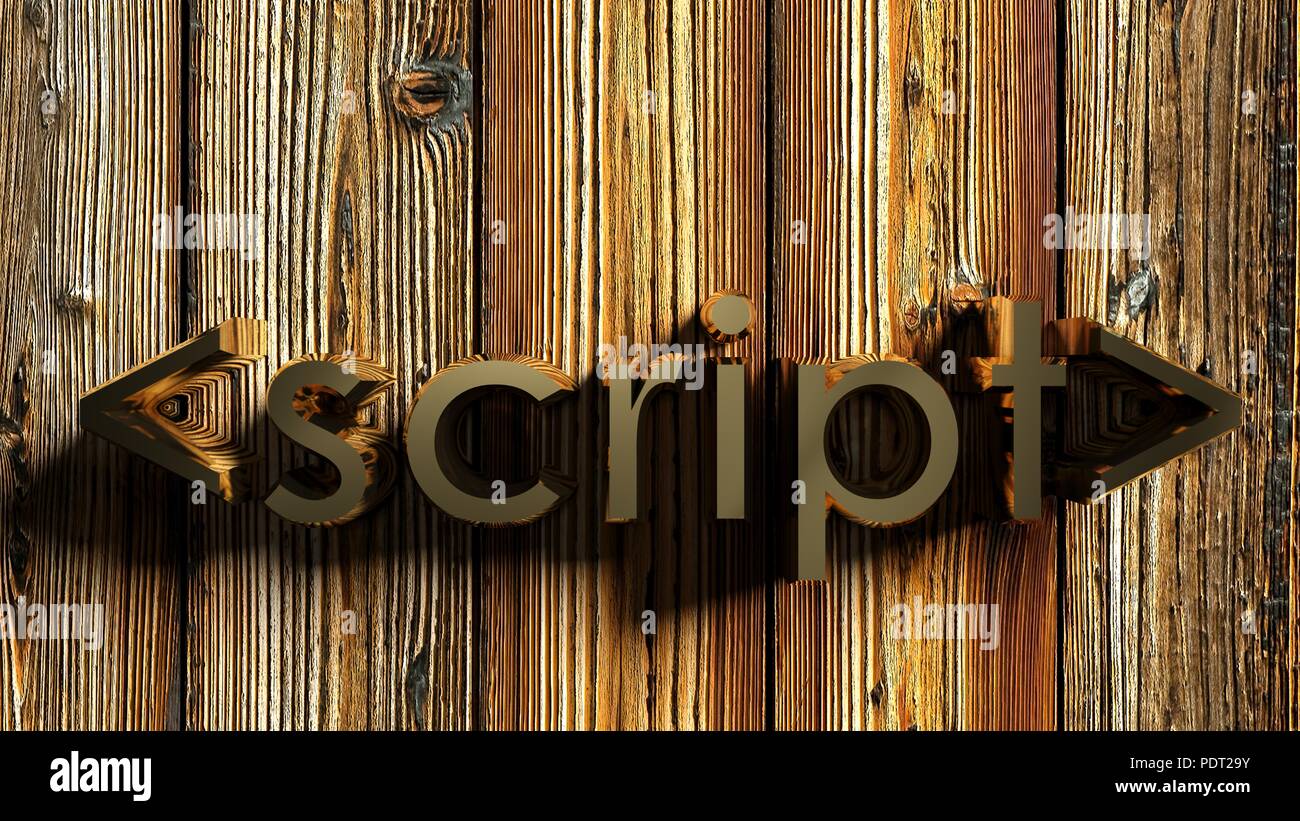 brass write on wooden background - 3D rendering Stock Photo - Alamy