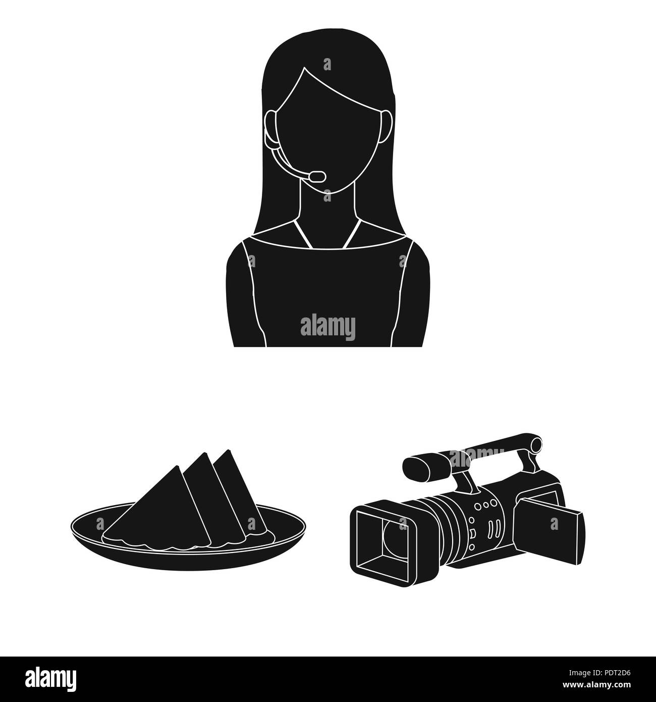 Event Organisation black icons in set collection for design.Celebration ...