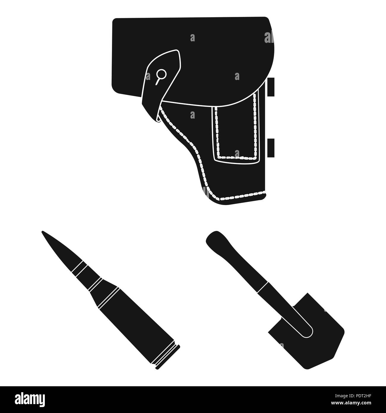 Army and armament black icons in set collection for design. Weapons and ...