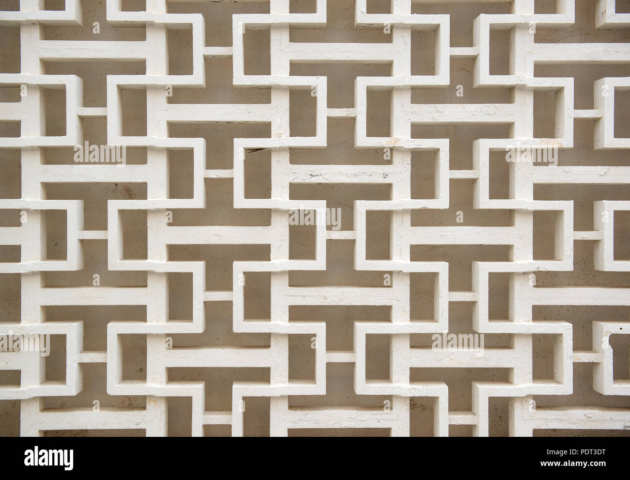 Decorative concrete fence pattern Stock Photo - Alamy