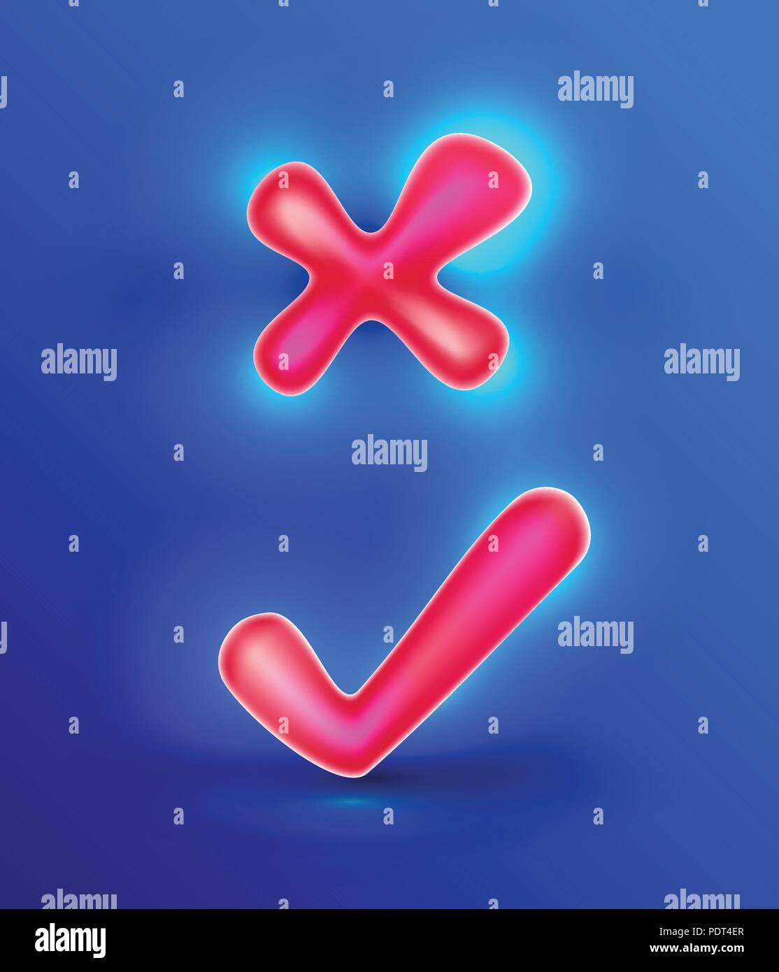 Vector icon - 3D design check mark or choice icons. Vector illustration ...