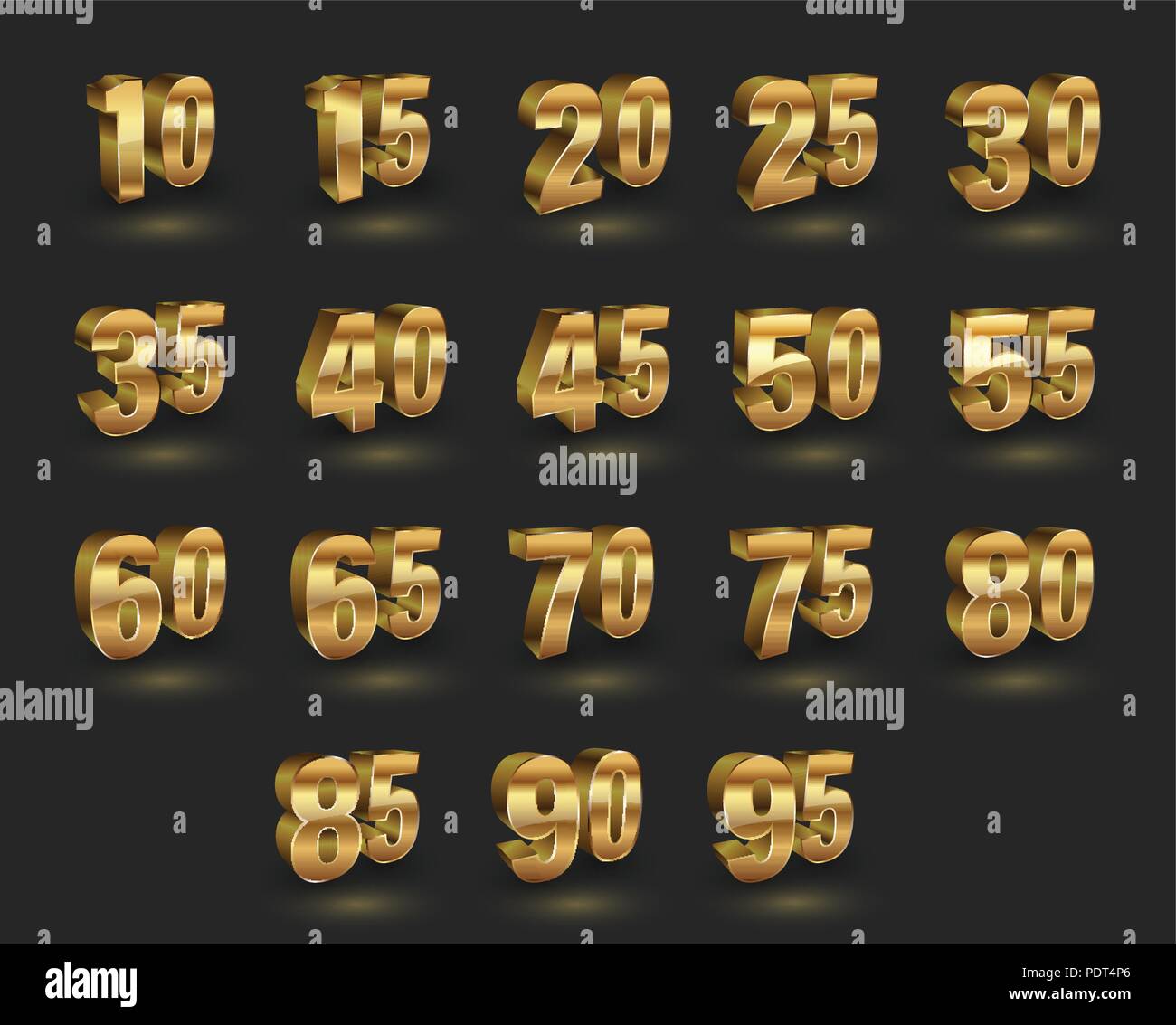 Set number 3D style. Vector illustration Stock Vector Image & Art - Alamy