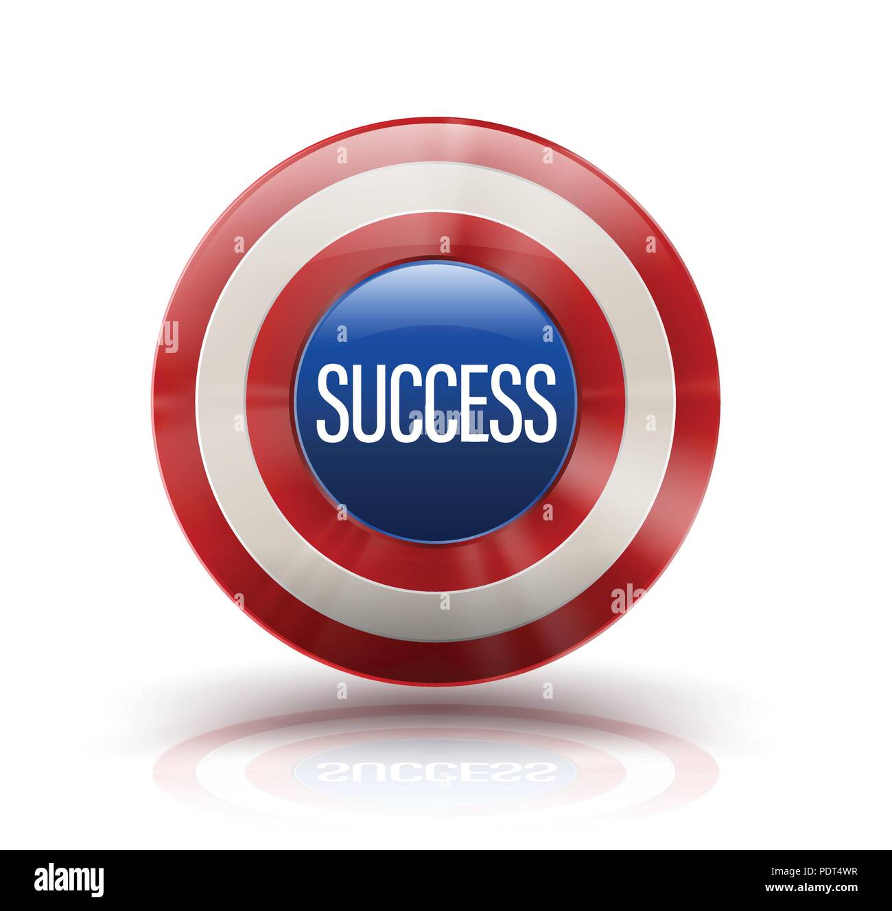 Circle shield with Success banner for motivation business concept ...