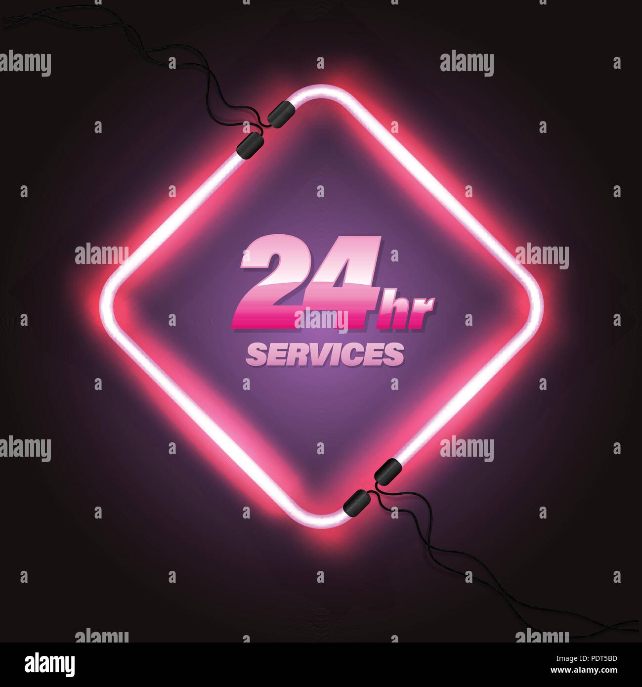 Template for emergency 24hr services and support. Vector illustration ...