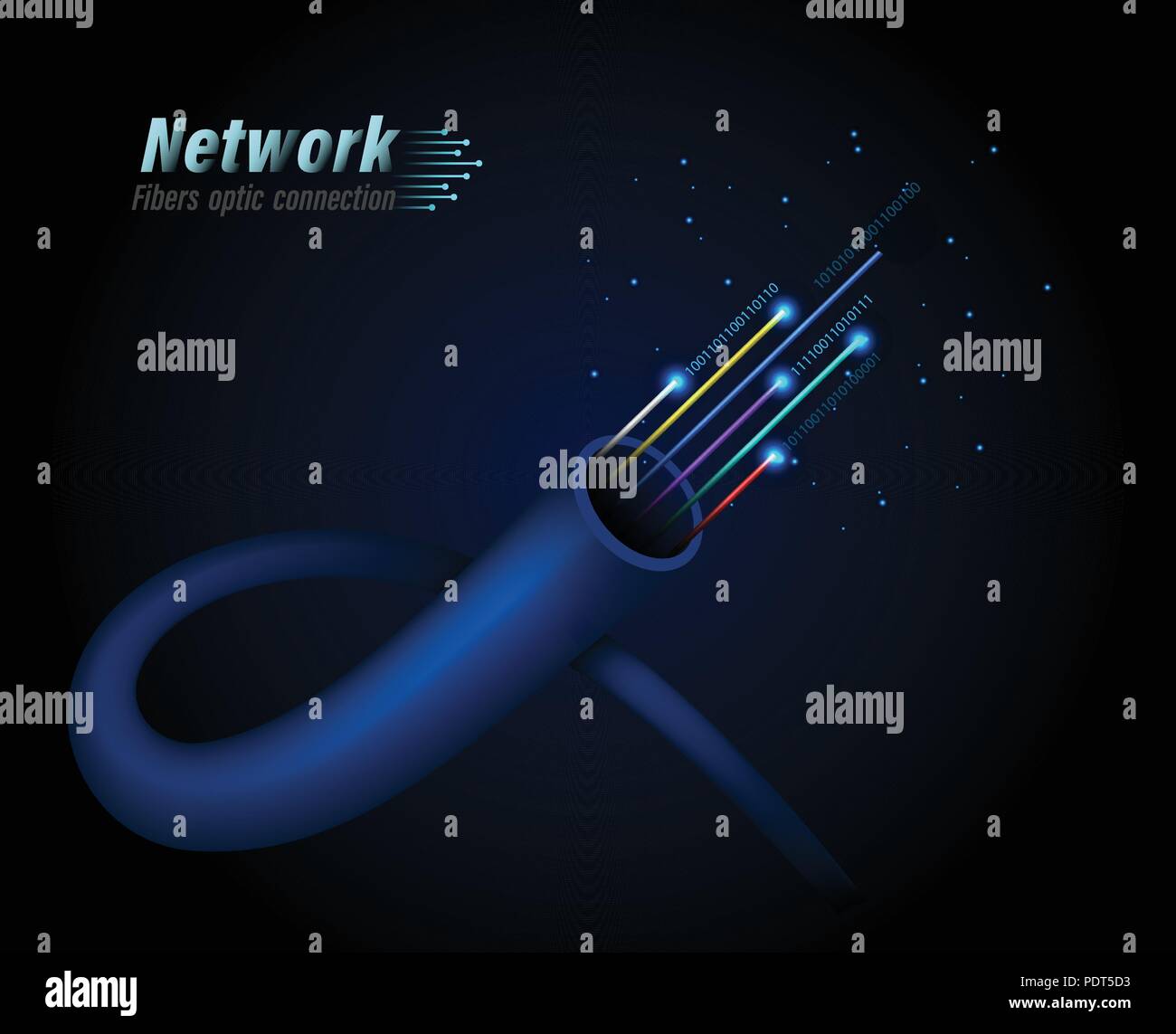 Optical fiber image Stock Vector Images - Alamy