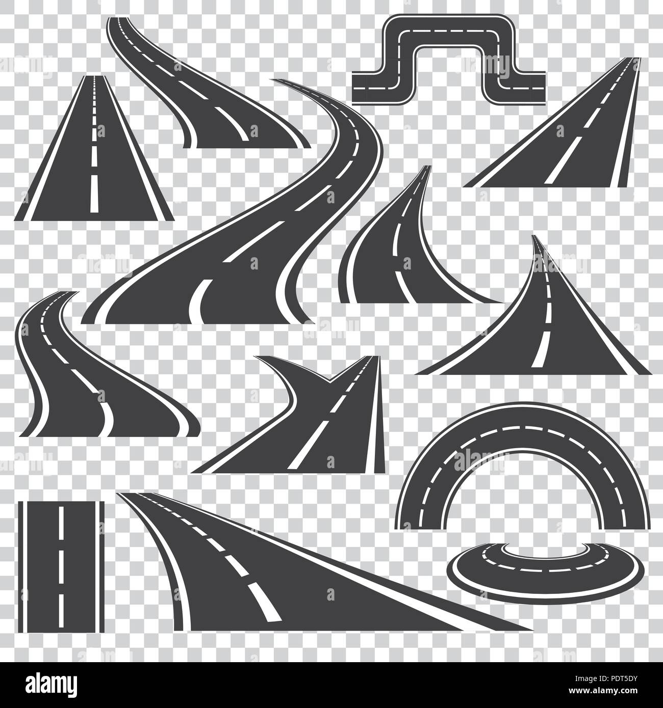 Curvy path Stock Vector Images - Alamy