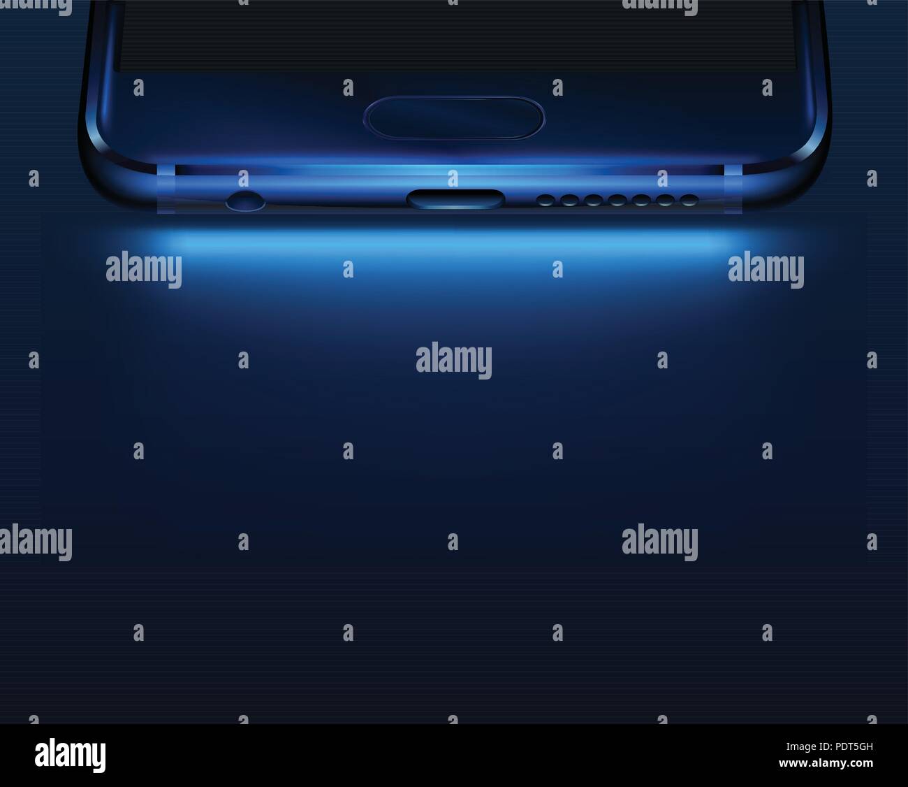 Dark background with smartphone bottom. Vector illustration for ...