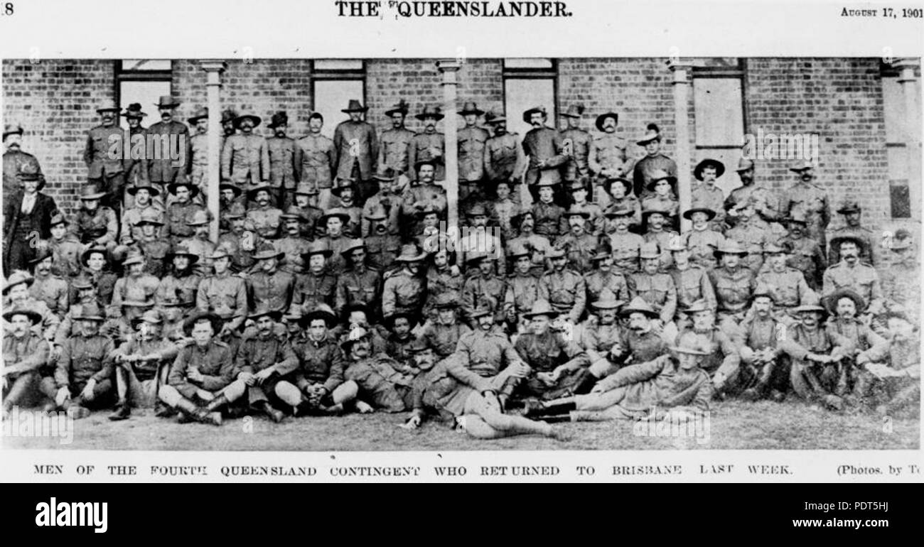 208 StateLibQld 1 115780 Men of the Fourth Queensland Contingent who ...