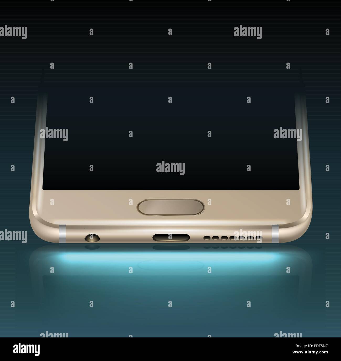 Dark background with smartphone bottom. Vector illustration for ...