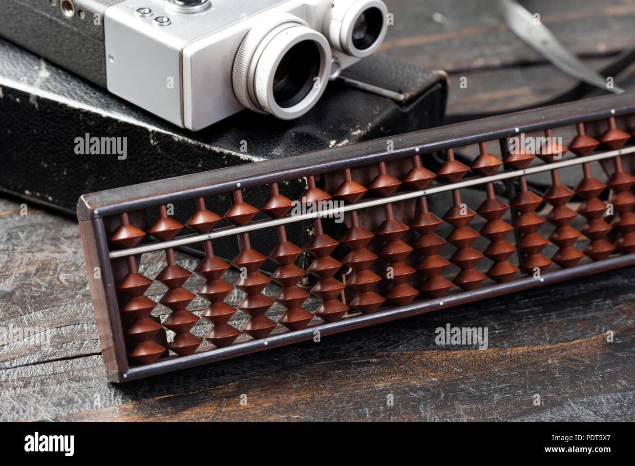 japanese style of bamboo abacus on the desk Stock Photo - Alamy