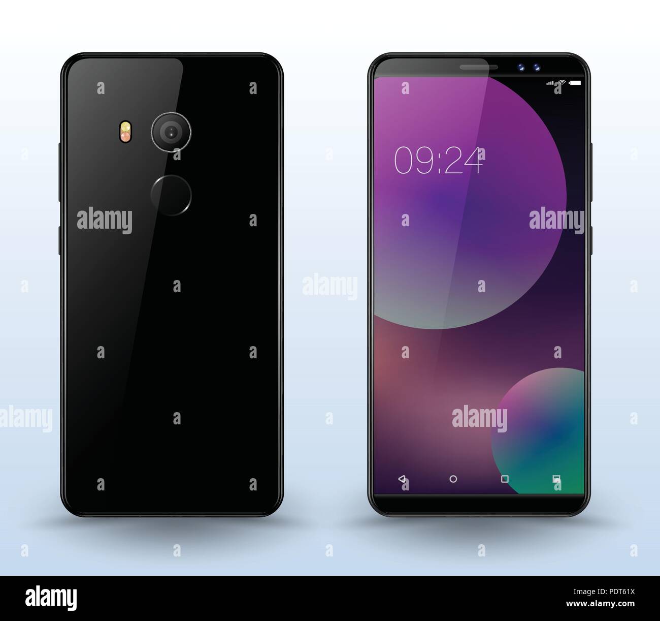 Back front smartphone vector realistic. Vector illustration for ...