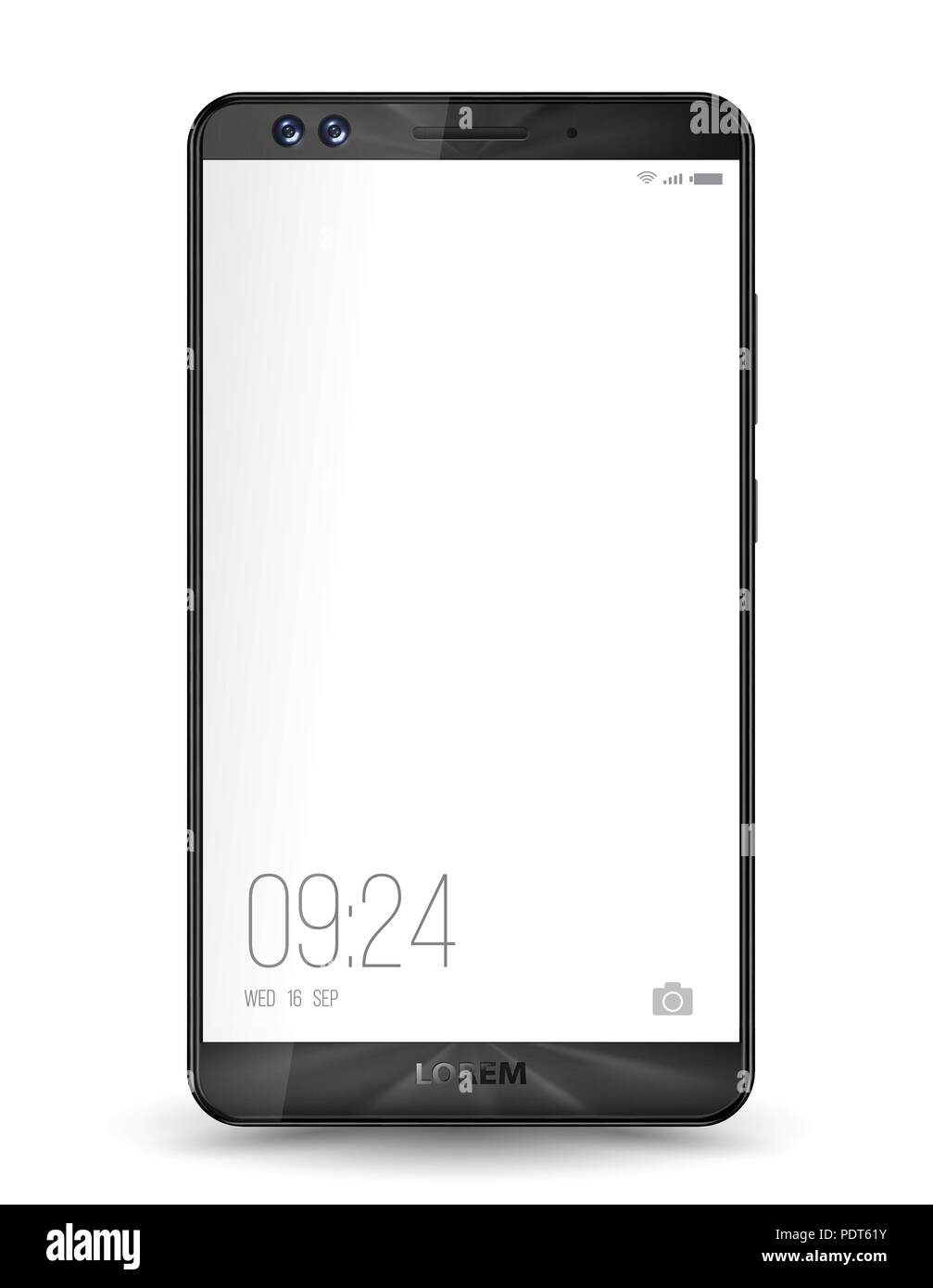 Smartphone mockup transparent screen. Vector illustration for easy ...