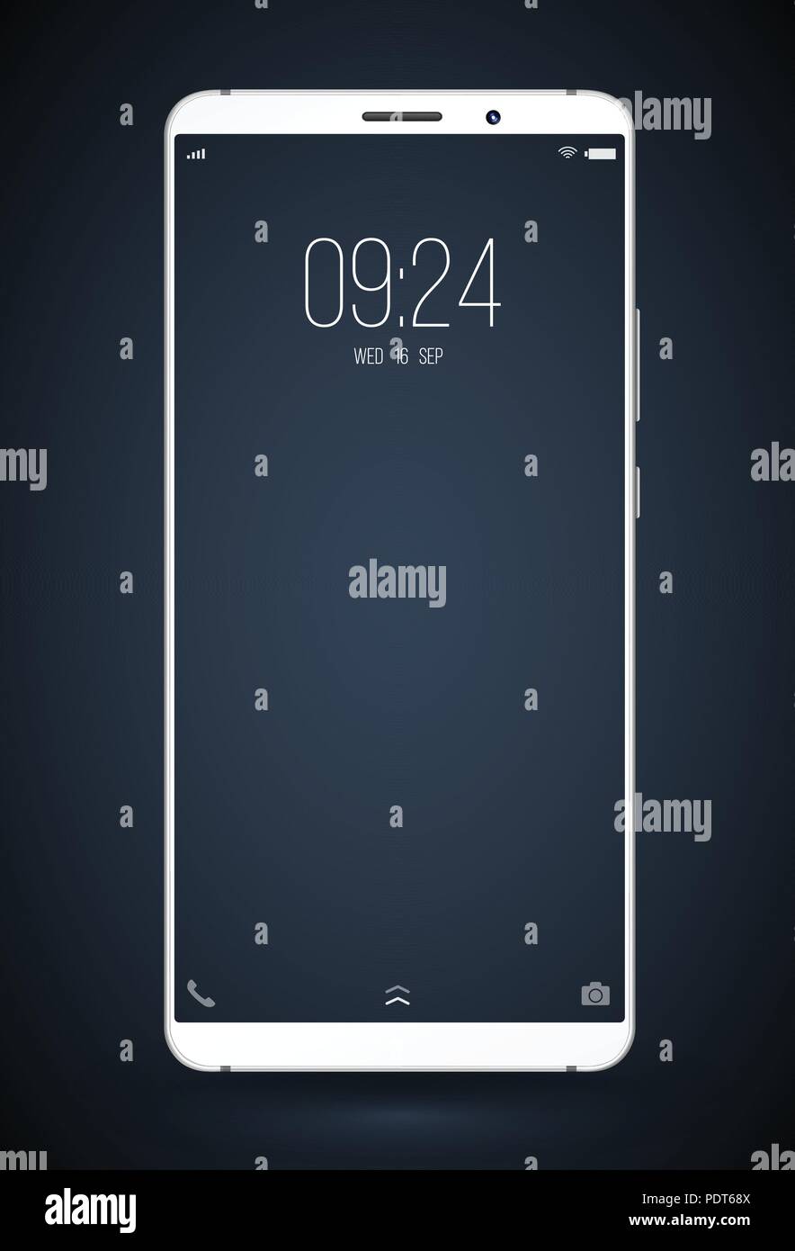 Smartphone railistic mockup transparent screen easy place demo on ...