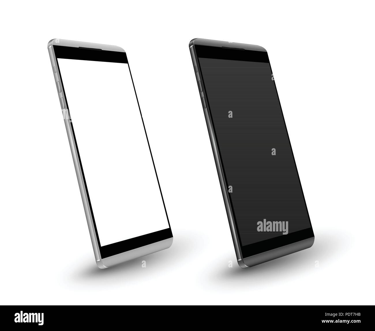 Smartphone mockup. Easy place image into screen smartphone with shiny ...