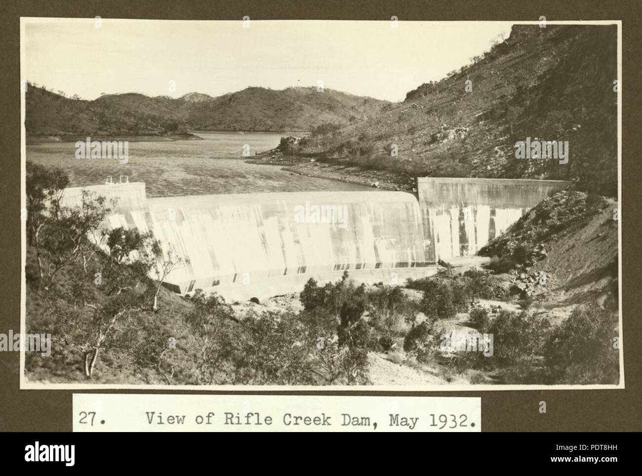 258 StateLibQld 1 256950 Rifle Creek Dam, Mt. Isa, 1932 Stock Photo - Alamy