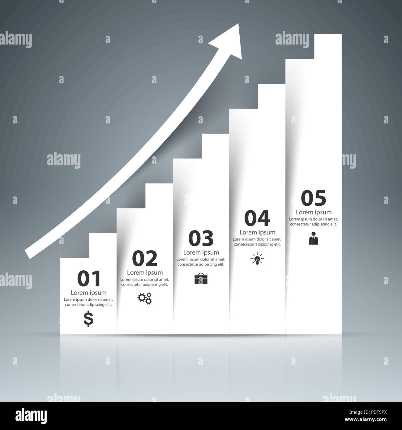 Infographics up the ladder to success. Business stair Stock Vector ...