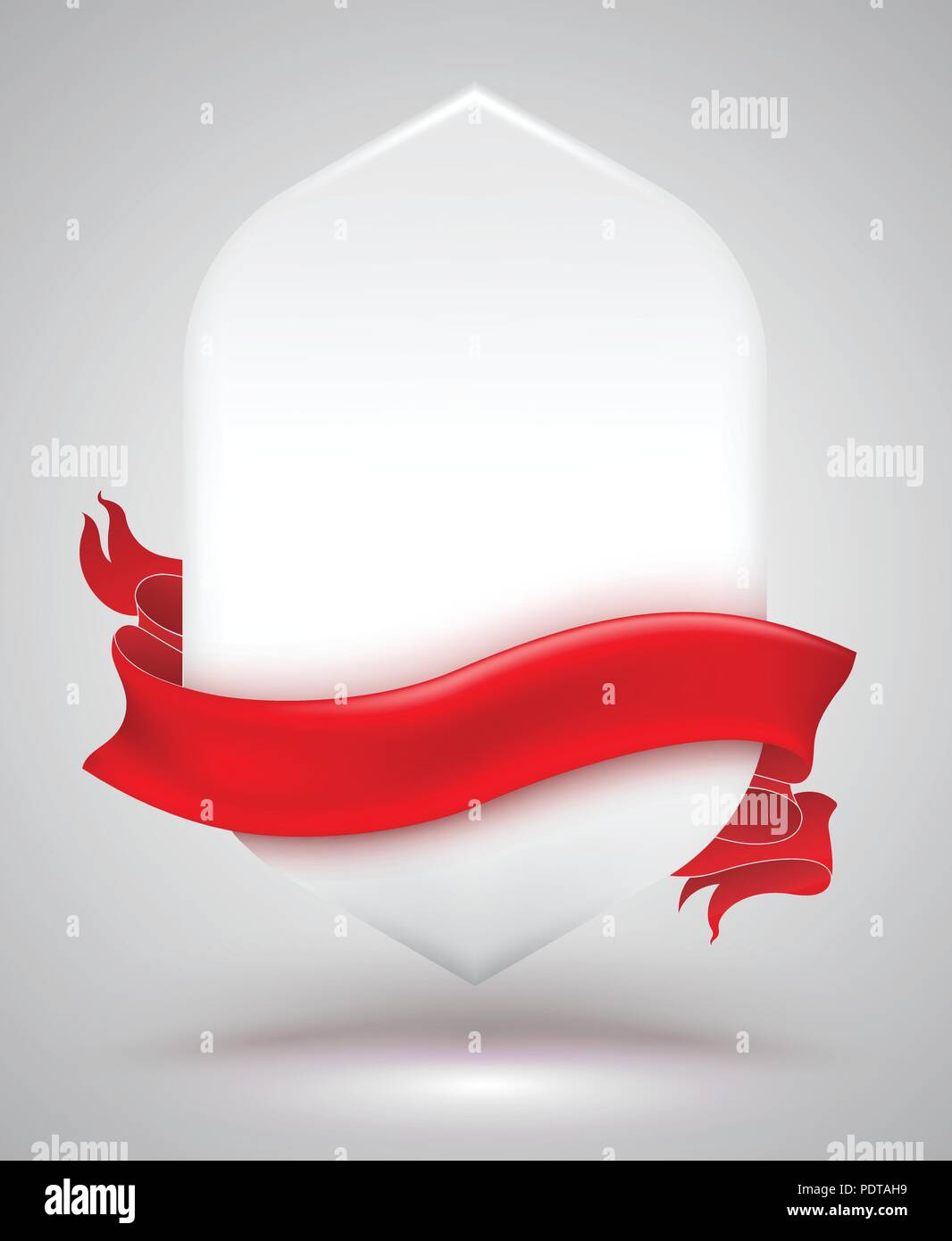 Exhibition banner with red strip. Vector illustration for background ...