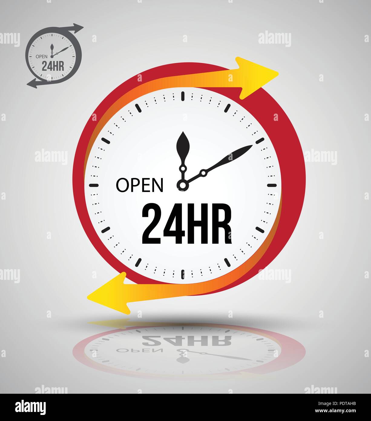 24 hours services banner. Vector illustration Stock Vector Image & Art ...