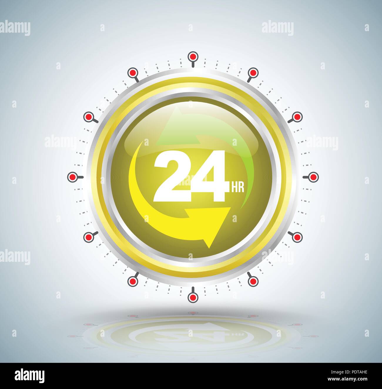 24 hours services banner. Vector illustration Stock Vector Image & Art ...