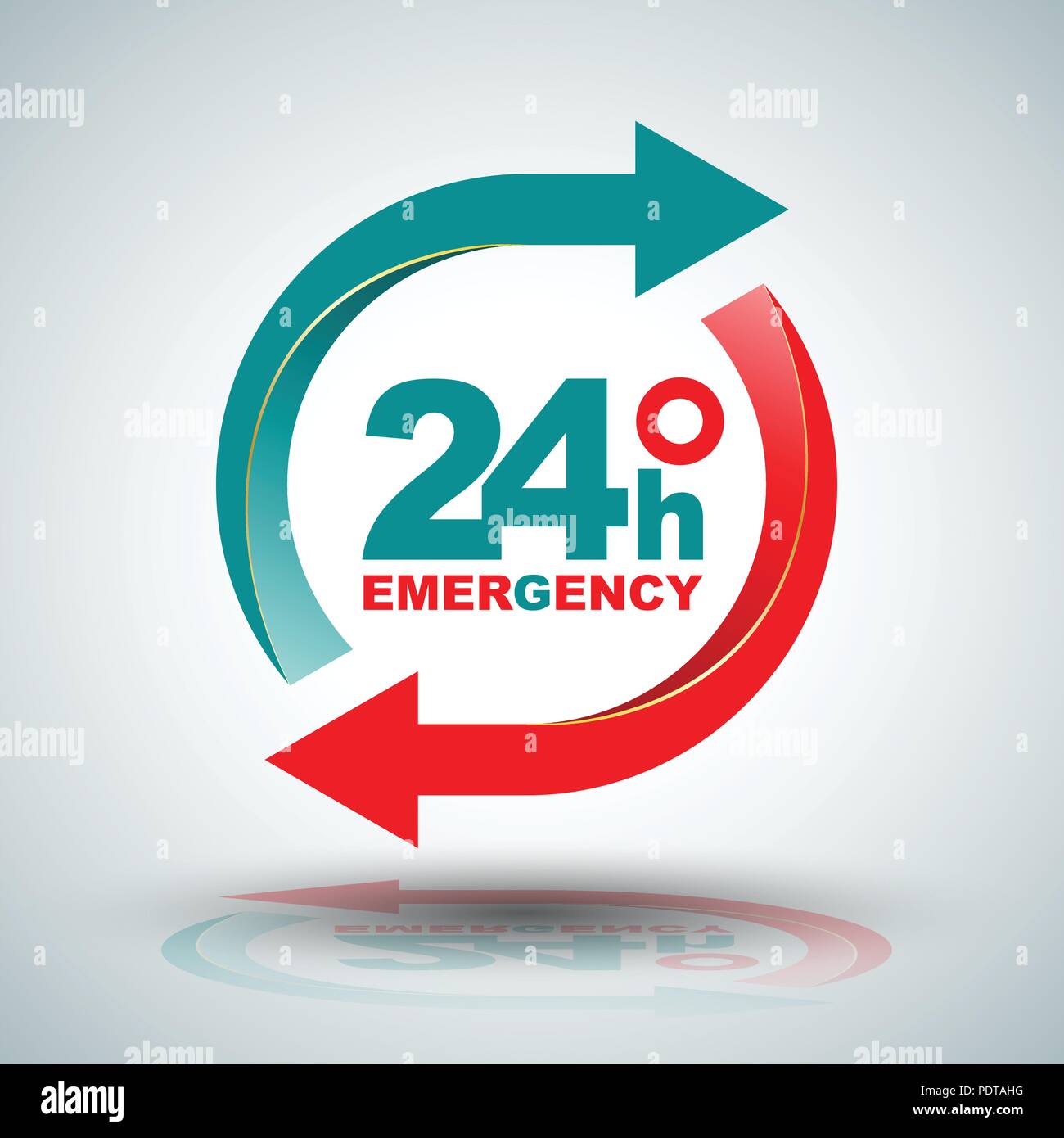 24 hours services banner. Vector illustration Stock Vector Image & Art ...