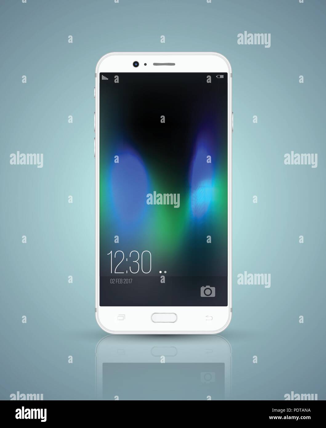 Smartphone mockup. Easy place image into screen smartphone with shiny ...