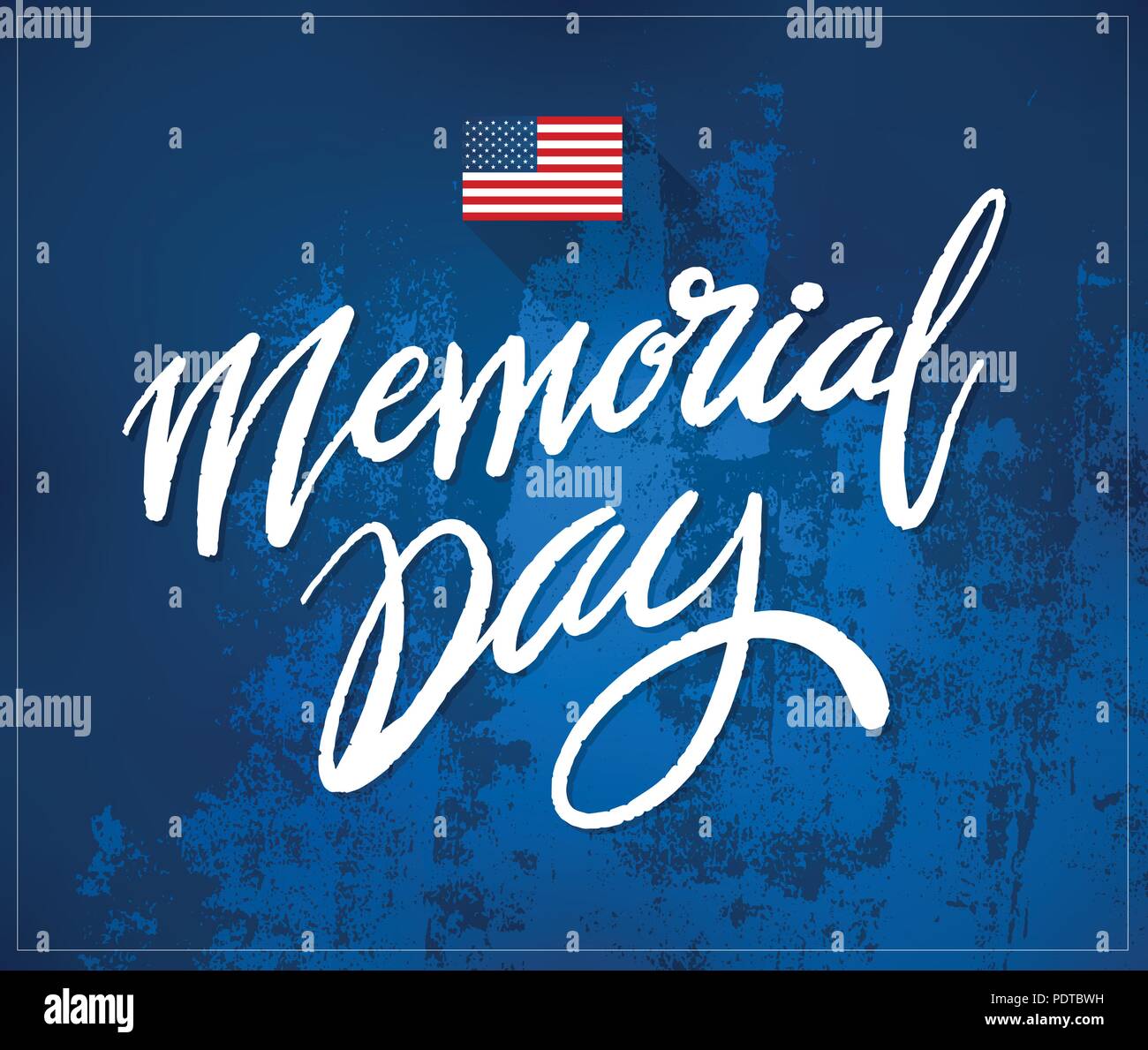 Happy Memorial Day lettering. Vector illustration Stock Vector Image ...