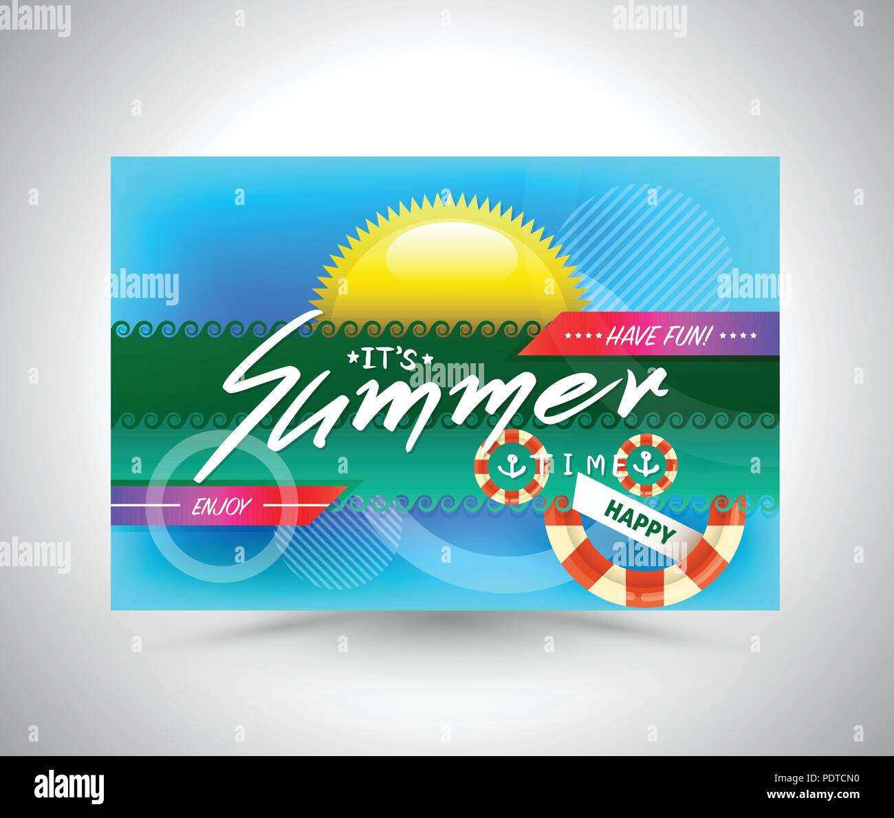 Template banner for summer advertising. Vector illustration Stock ...