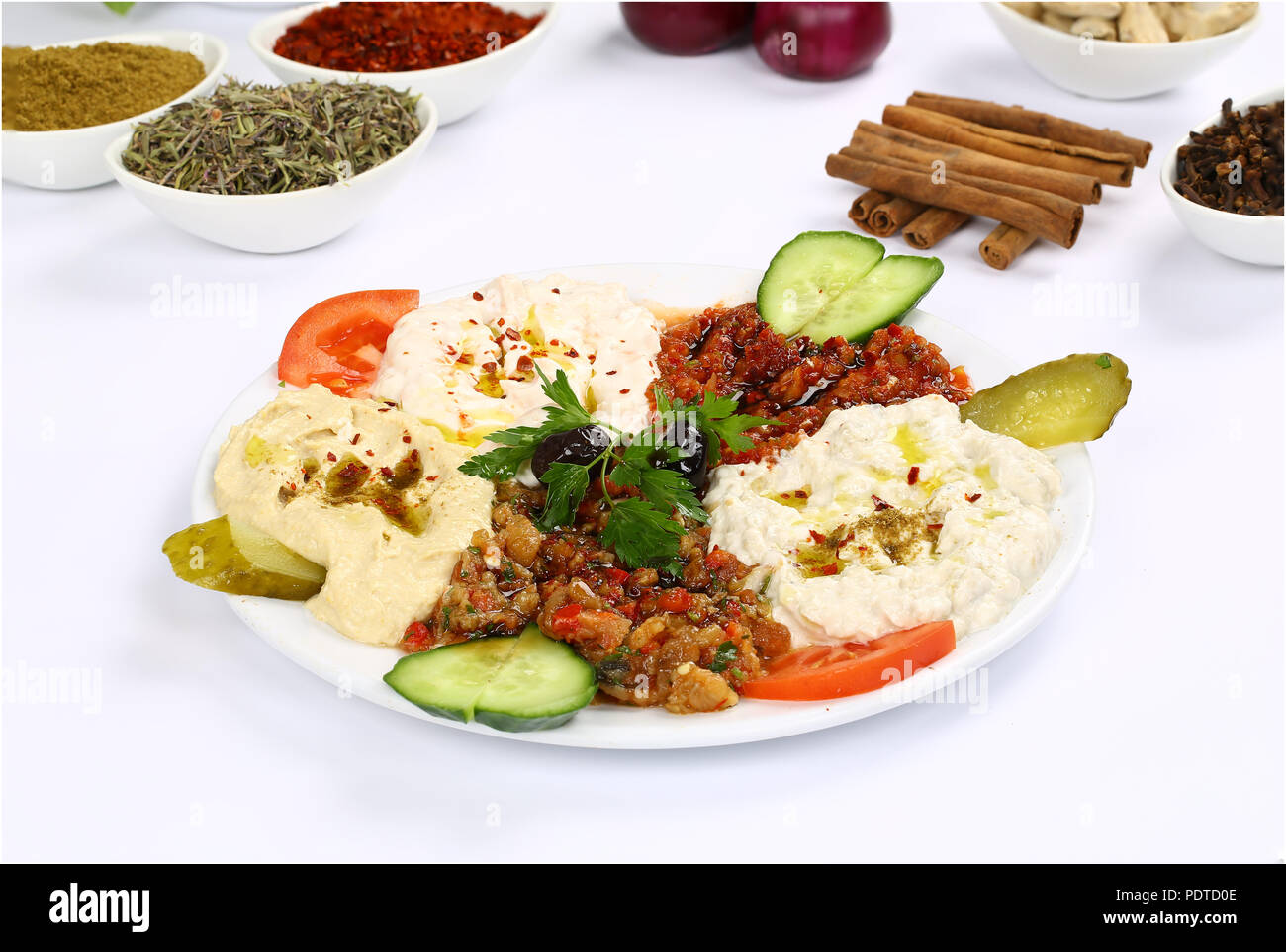 Traditional Turkish appetizer food Stock Photo - Alamy