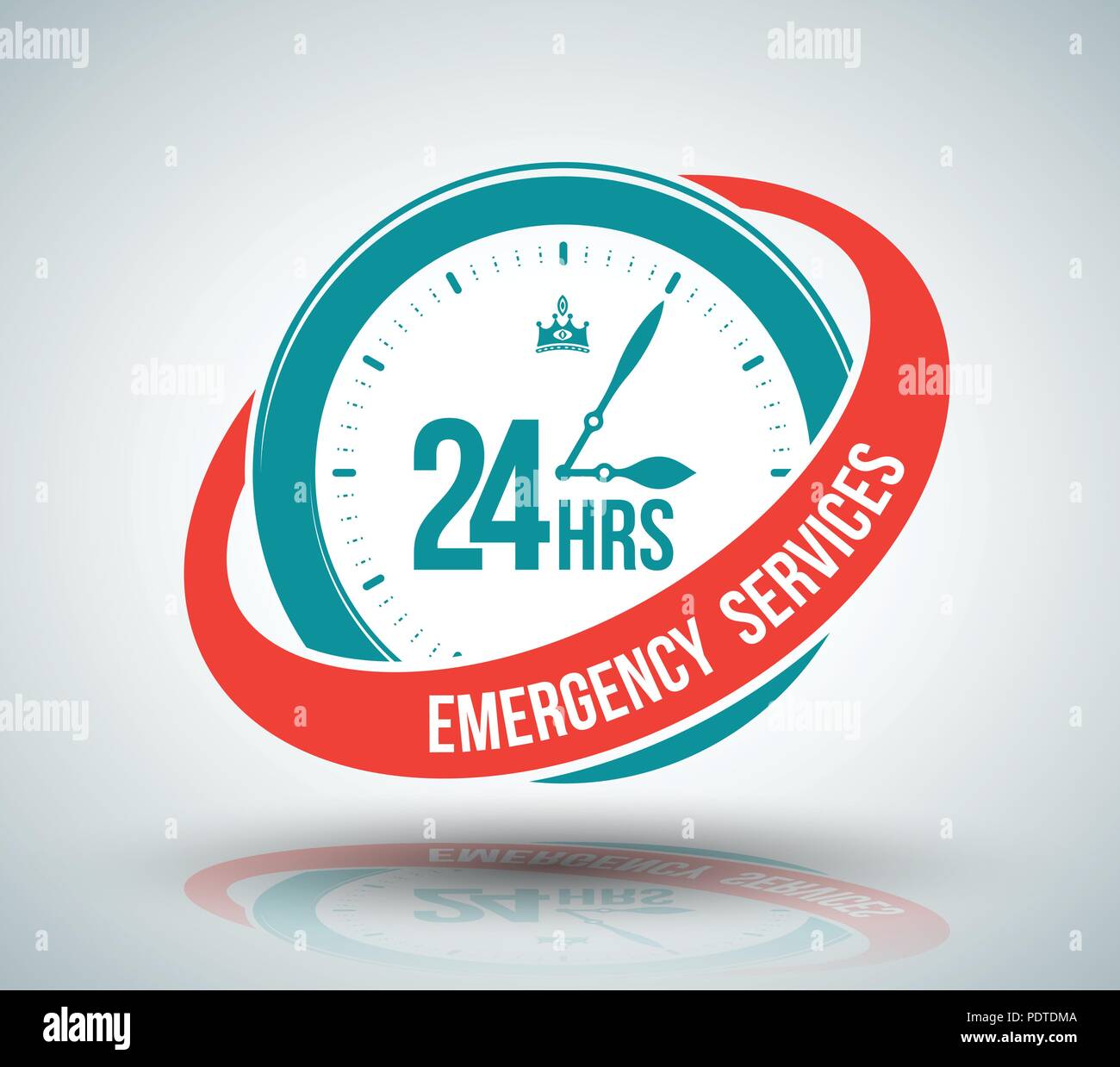 Twenty four hour everyday. Vector illustration. Can use for service ...