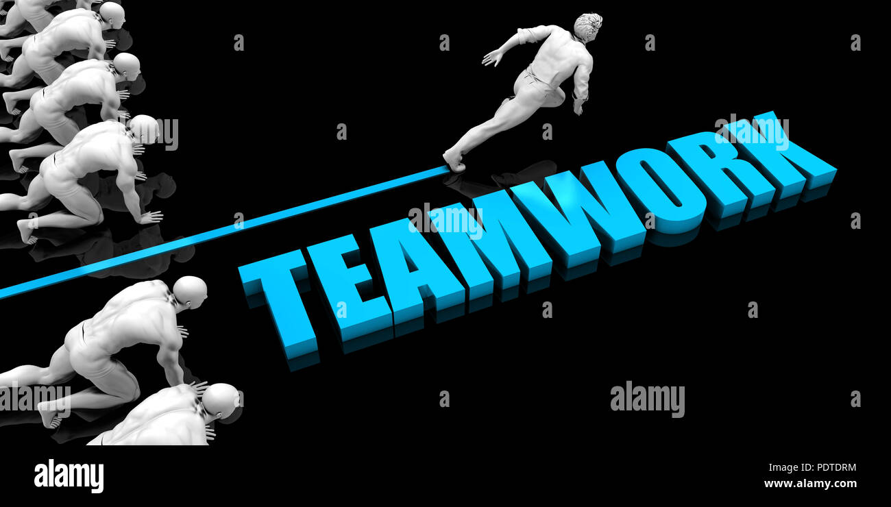 Superior Teamwork Concept with Competitive Advantage Stock Photo - Alamy